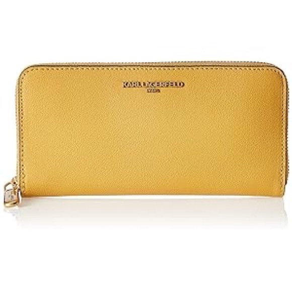 Karl Lagerfeld | Bags | Karl Lagerfeld Paris Leather Zip Around Wallet ...